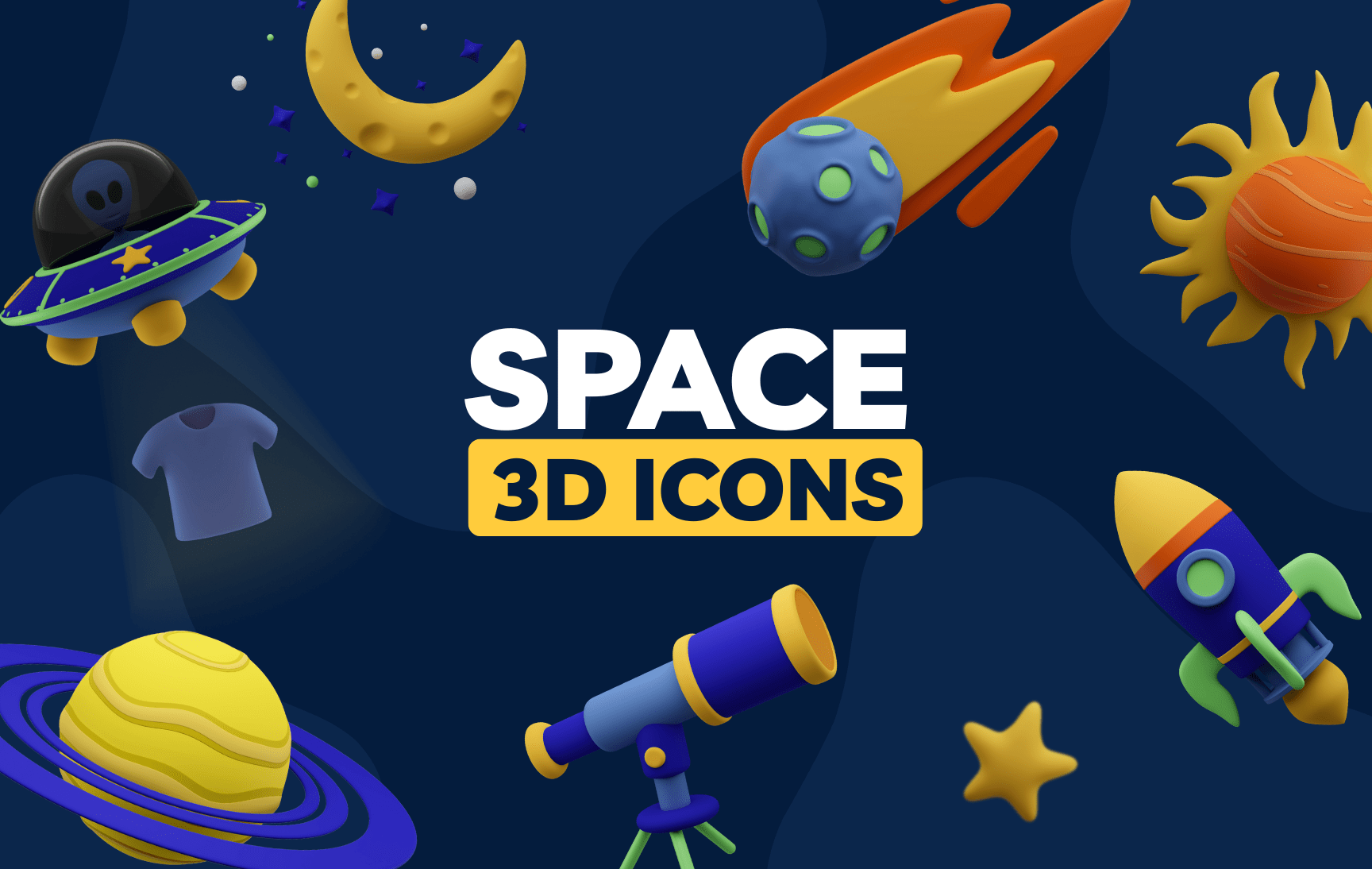 Space 3D Icon Pack: Creative Design Solutions - Pikkovia